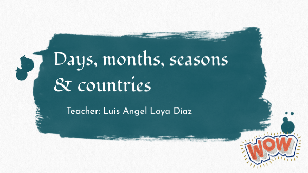 Days, months, seasons | Genially