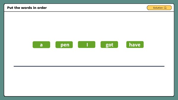 Put the words in order | Genially