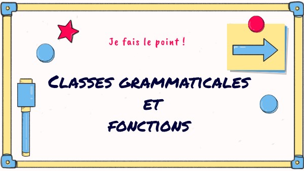 Classe grammaticale et fonction | Genially