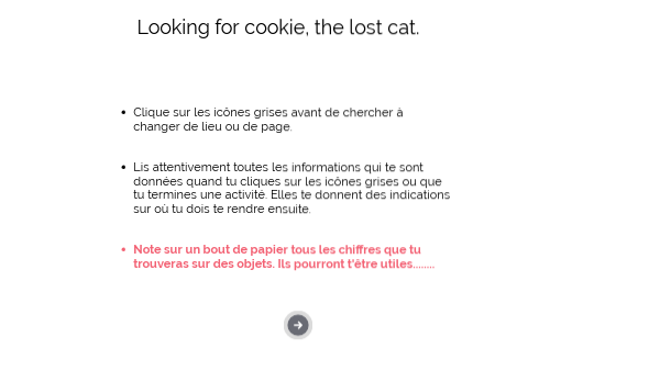 Looking for Cookie, the cat. | Genially