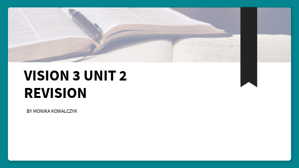 VISION 3 REVISION UNIT2 | Genially