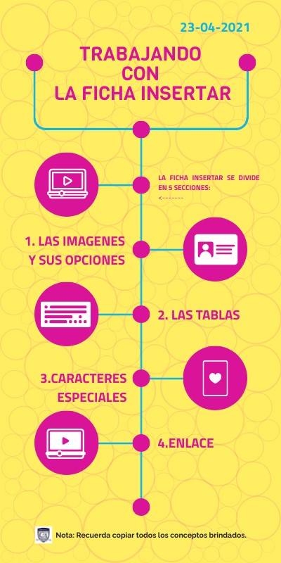 4° - TRABAJANDO CON LA FICHA INSERTAR