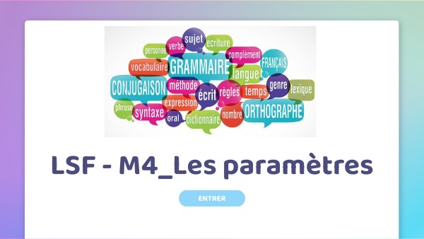 LSF_M4_Parametres | Genially