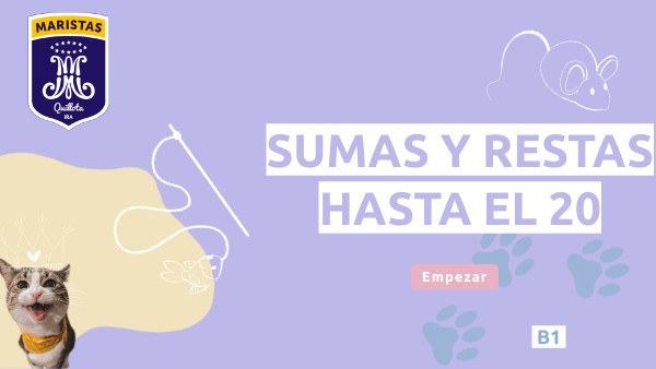 Ejercitación sumas y restas hasta el 20
