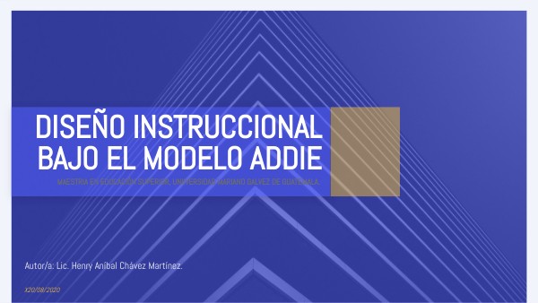 DISEÑO INSTRUCCIONAL BAJO EL MODELO ADDIE | Genially