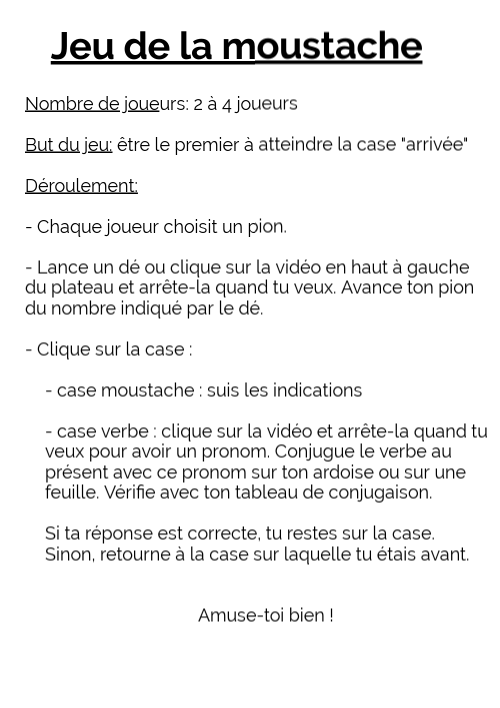 jeu de la moustache ( MHF CE1 ) | Genially