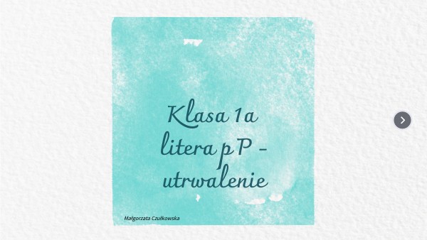 litera p P - utrwalenie