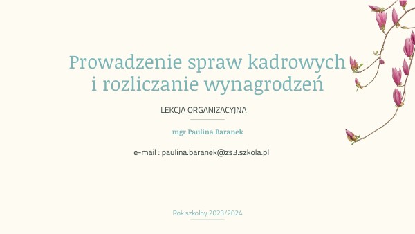 Lekcja organizacyjna - Pskirw | Genially