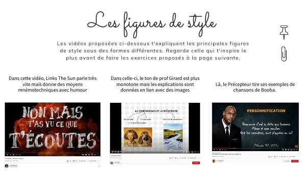 Les figures de style - Exercices | Genially