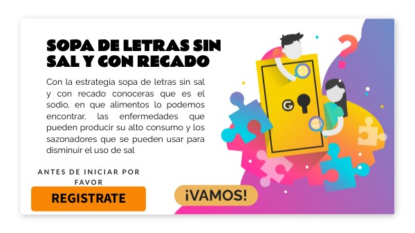 Sopa de letras sin sal y con recado | Genially