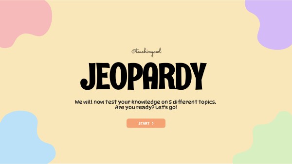Jeopardy VOCAB and GRAMMAR @teachingowl | Genially
