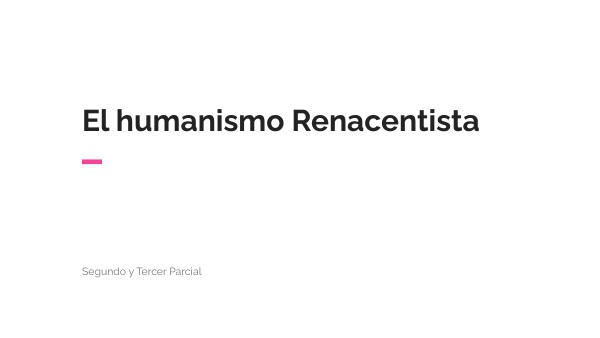 Introducción al humanismo renacentista | Genially