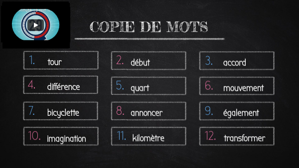 Copie de mots | Genially