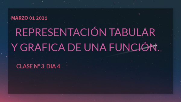 GUIA 3 REPRESENTACION TABULAR Y GRAFICA DE UNA FUNCION