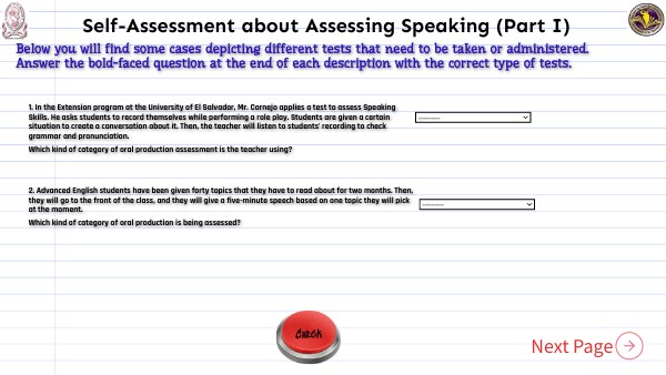 - Assessing Speaking