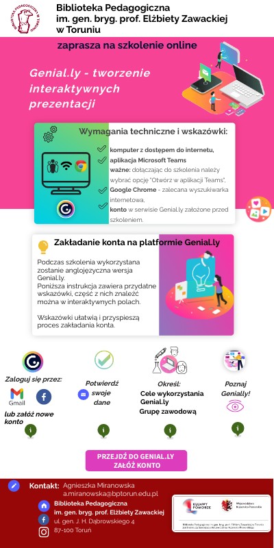 Szkolenie Genial.ly- wskazówki dla uczestników