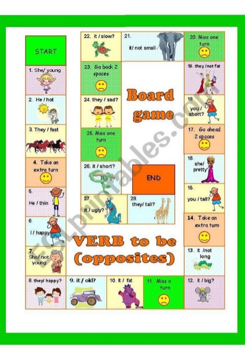 VERB TO BE BOARD GAME | Genially