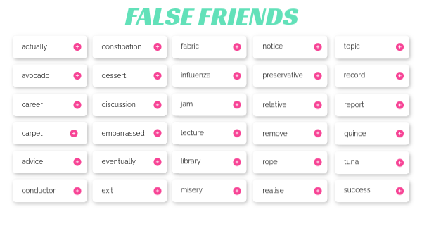 FALSE FRIENDS (1) | Genially