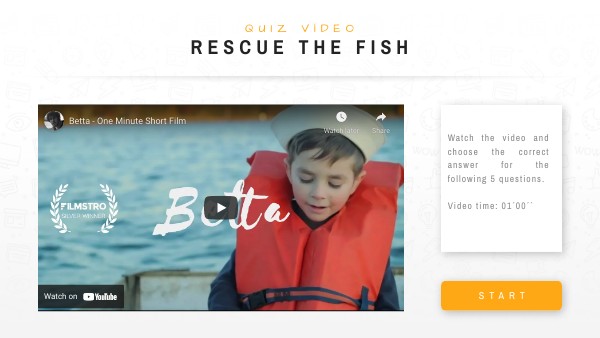 RESCUE THE FISH quiz video | Genially