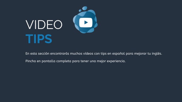 VIDEO TIPS