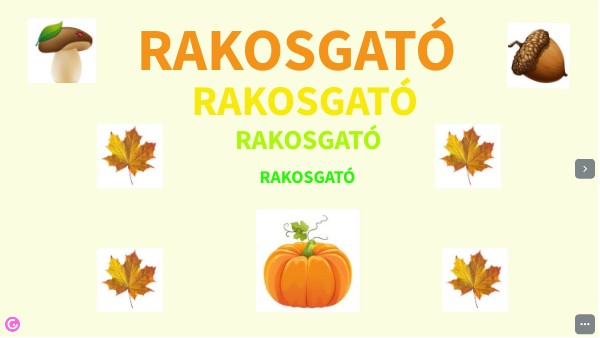 Őszi digitális feladat | Genially