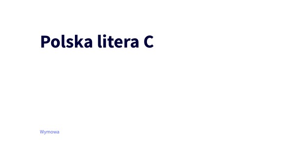 WYMOWA - Litera C