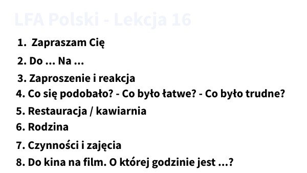 Lekcja 16 - Powtórzenie