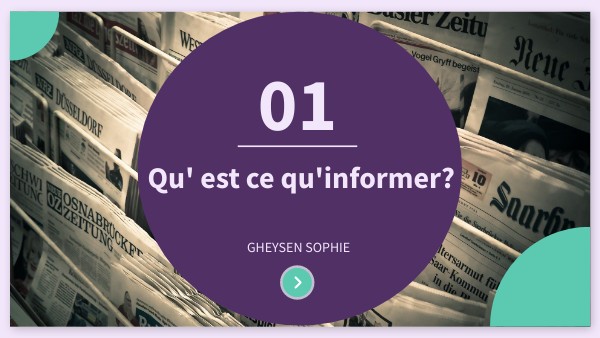 1 qu' est ce qu' informer | Genially