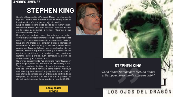 Stephen King | Genially