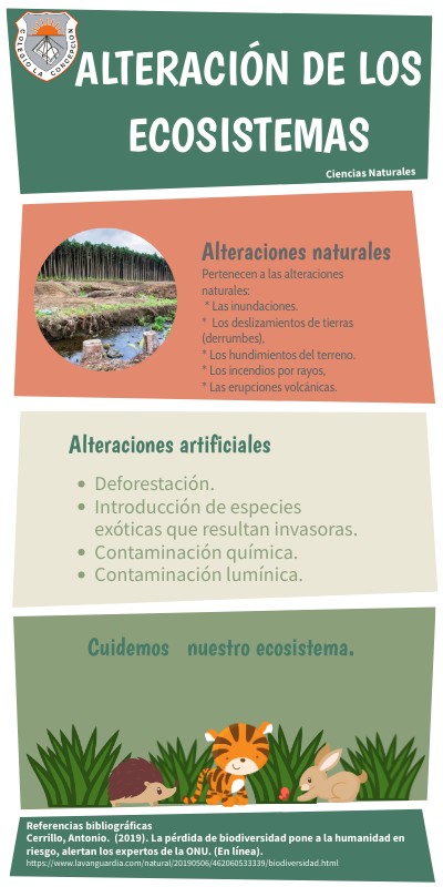 Infografía - Alteración del ecosistema. | Genially