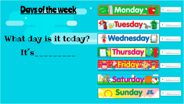 DAYS OF THE WEEK | Genially