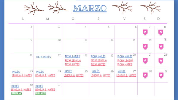 CALENDARIO MARZO