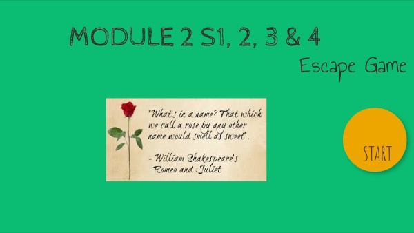 Module 2 S1, 2, 3 & 4 Escape Room