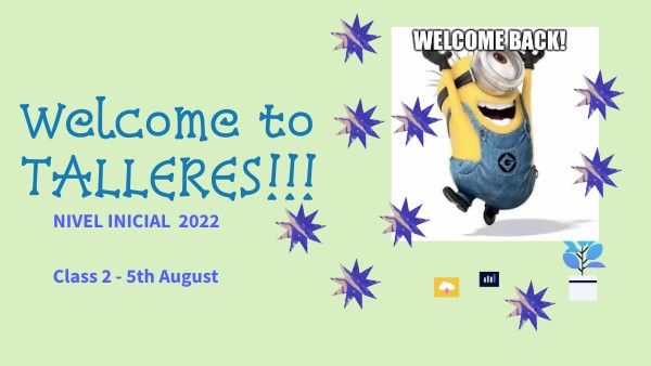 WELCOME 2nd CLASS-INICIAL