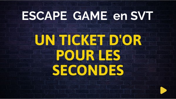 escape game svt seconde | Genially