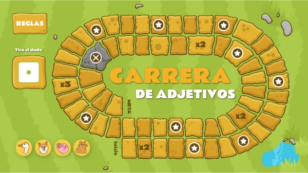 Carrera de Adjetivos C-4 | Genially