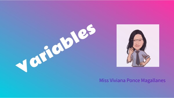 VARIABLES | Genially