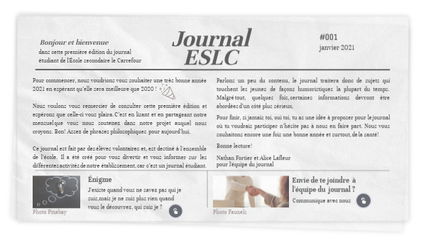 Journal ESLC première édition