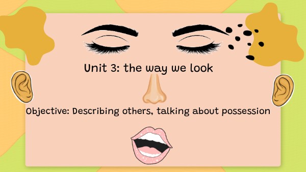 Unit 3:the way I look