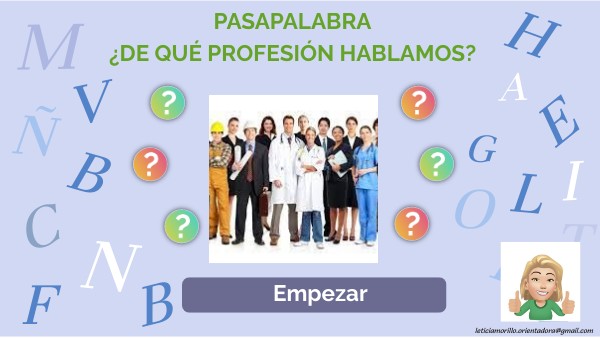 PASAPALABRA . ¿DE QUÉ PROFESIÓN HABLAMOS?PROFESIONES