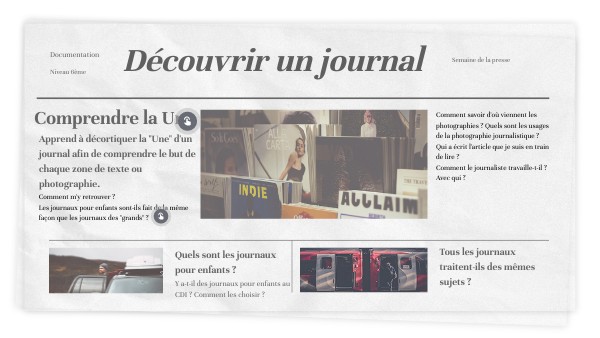 Découvrir un journal | Genially