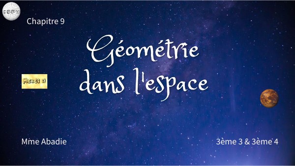 3e_Géométrie dans l'espace | Genially