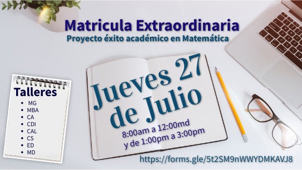 MATRICULA EXTRAORDINARIA