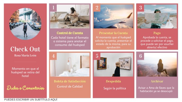 Recepción check out | Genially