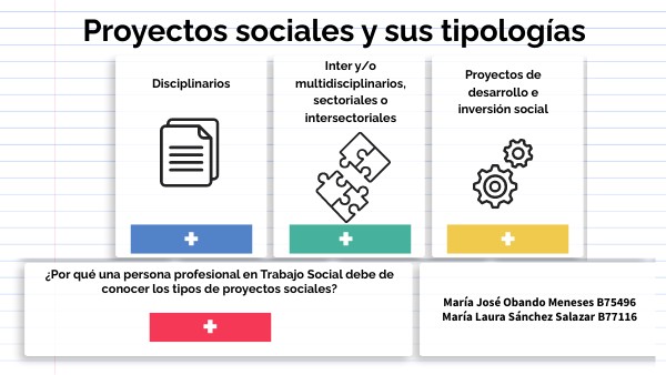 Proyectos sociales María Jose y María Laura