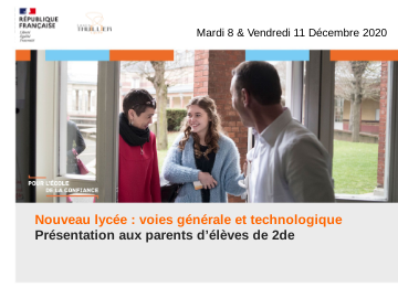 Diaporama reunion parents 2nde Rentrée 2021 | Genially