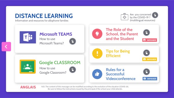 ANG_L'école à distance | Genially