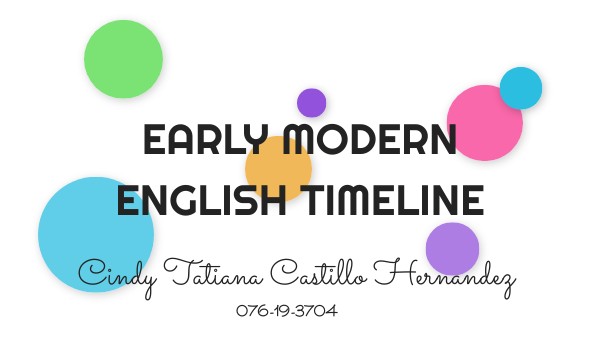 Early Modern English Timeline | Genially