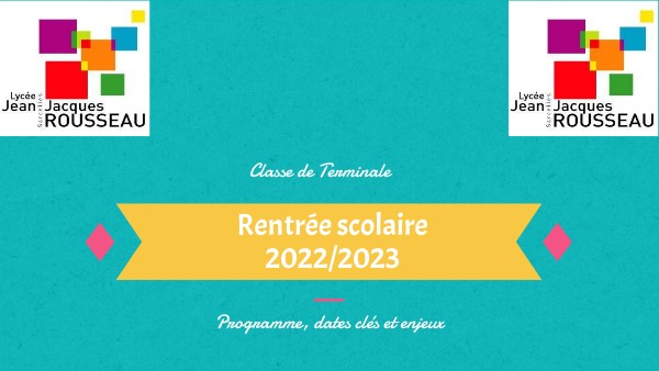 PRÉSENTATION Terminale 2022/2023 | Genially