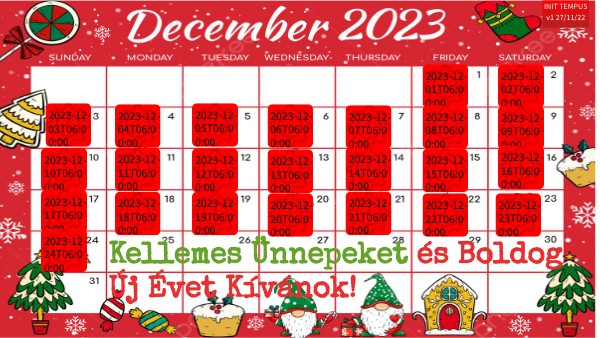 Adventi naptár 2023